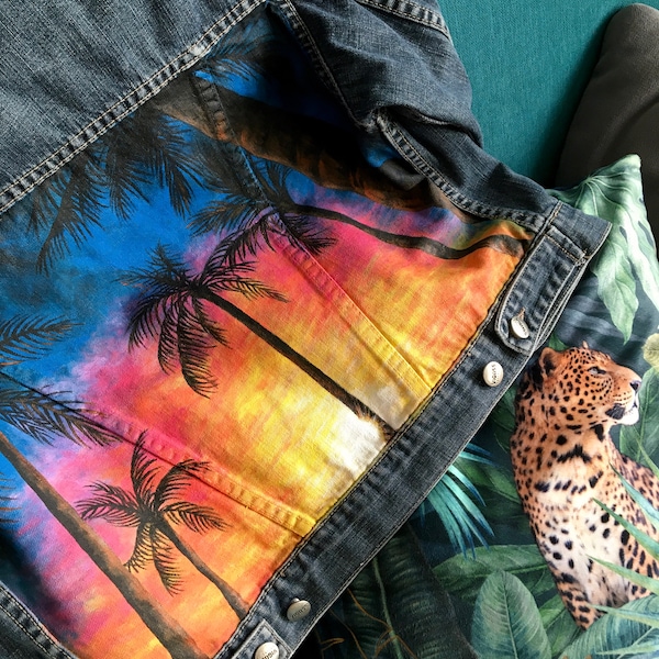Painted Jean Jacket - Etsy