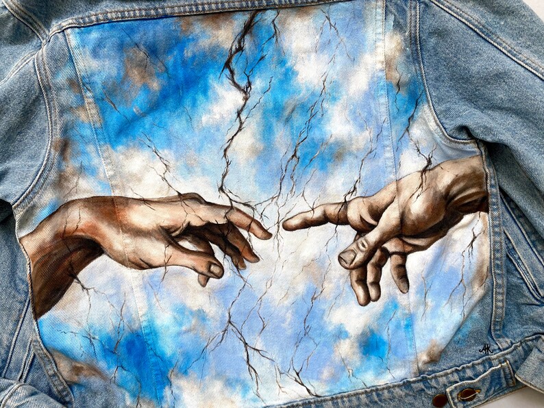 Custom Painted Jacket Streetwear Jacket Denim Jacket With Art ...