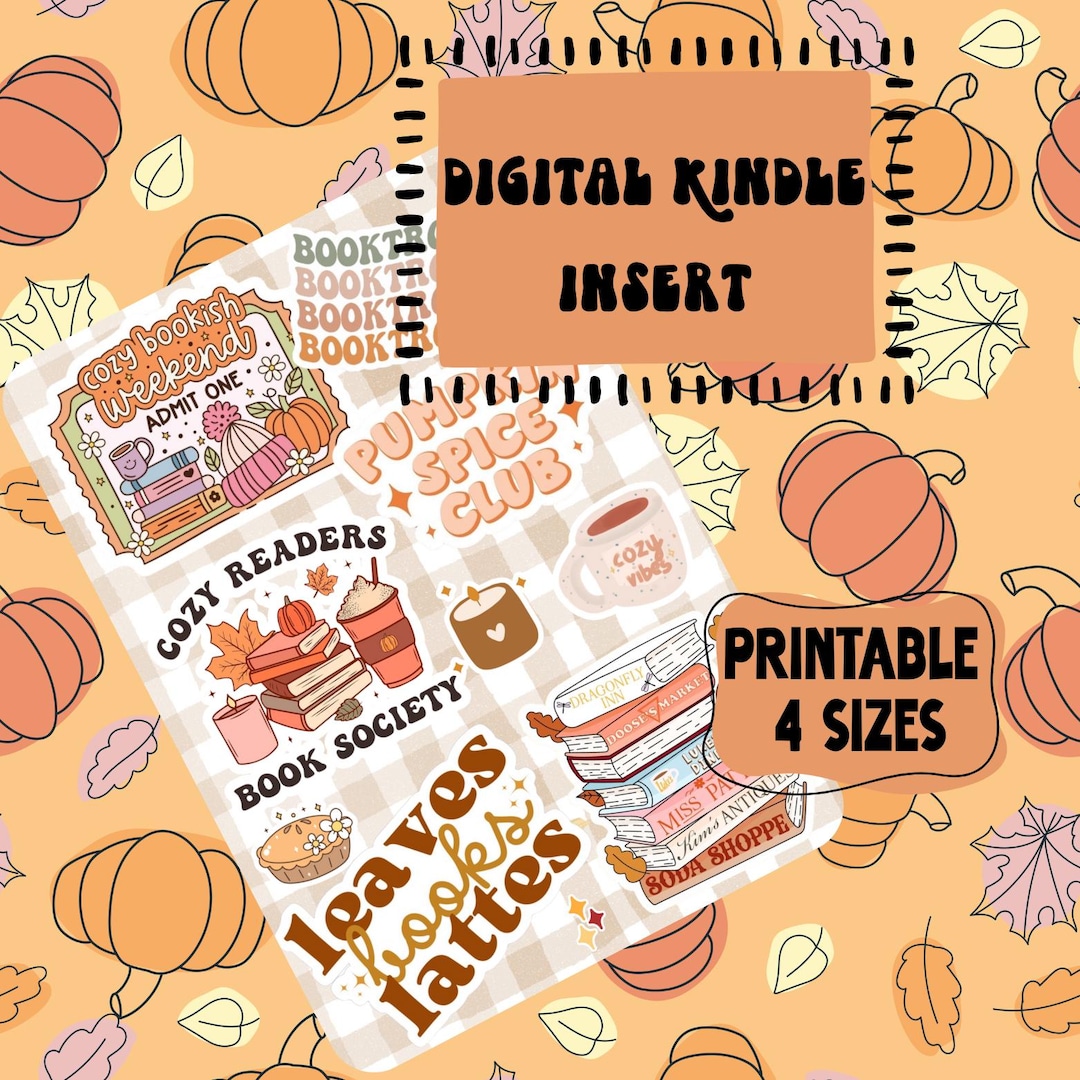 Cozy Fall Kindle Insert | Autumn Aesthetic Ereader Decor | Digital ...