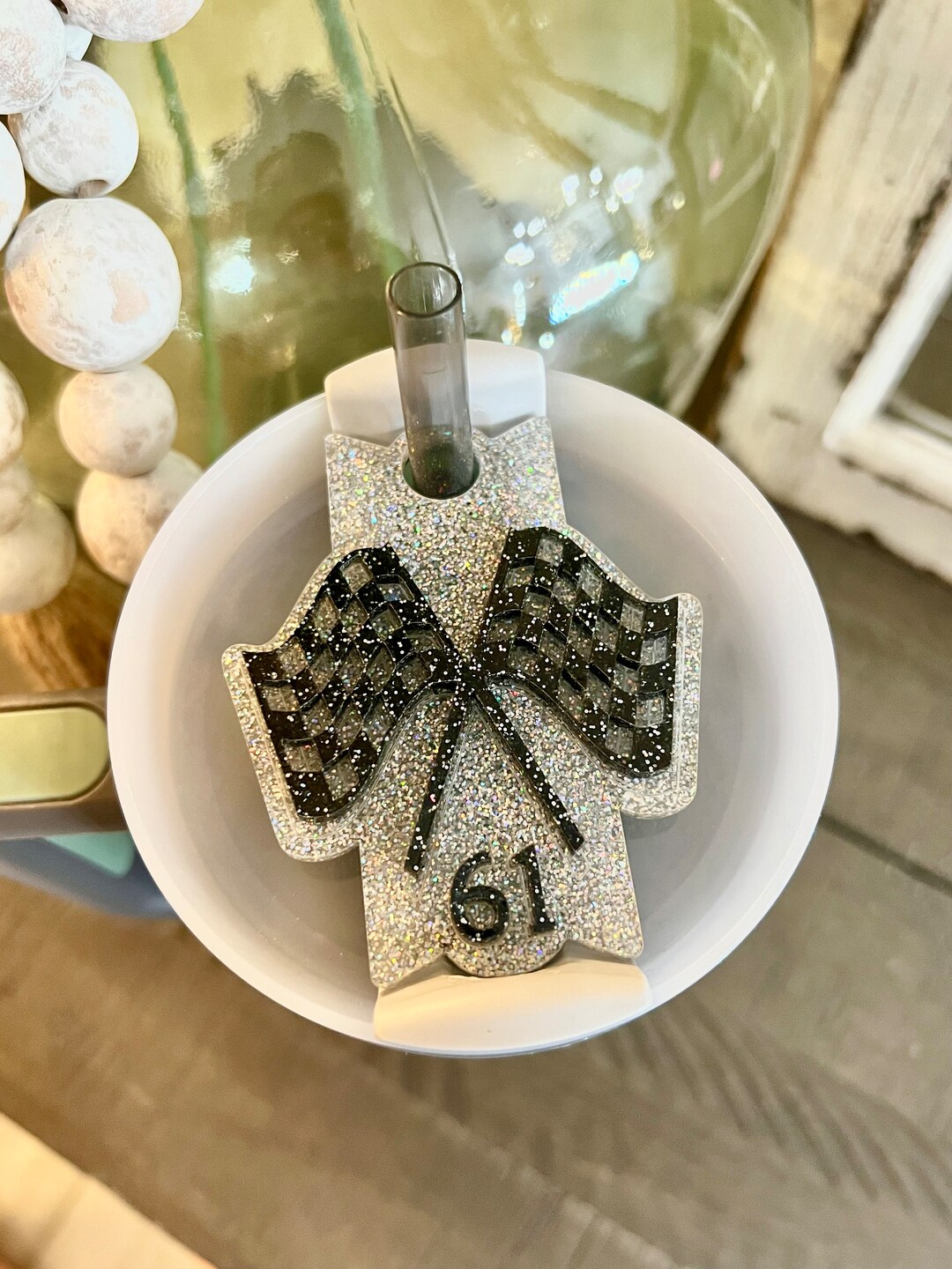 Tumbler Name Tag,personalized Racing Tumbler Tag, Checkered Flag ...