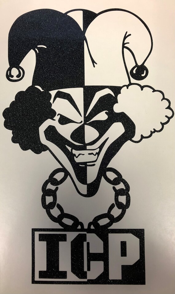 Insane Clown Posse Black Out Decals glitter Black Vinyl - Etsy