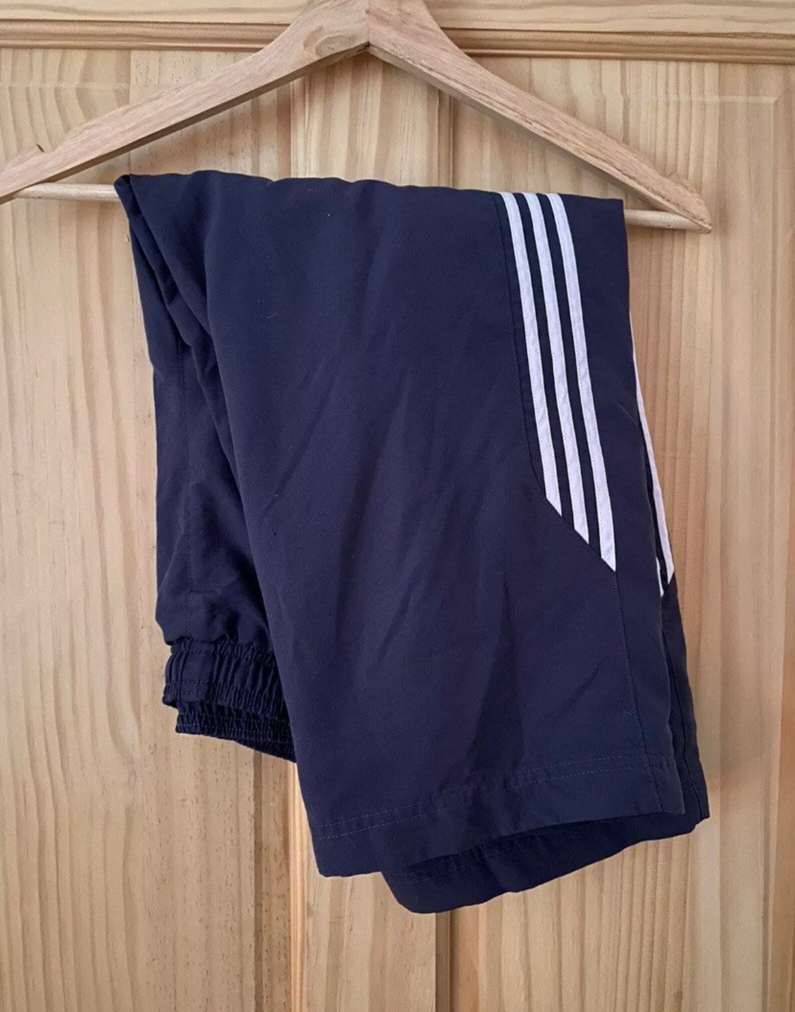 Adidas Vintage Trackies/tracksuit Bottoms, 3/4 Length Navy Blue, Size ...