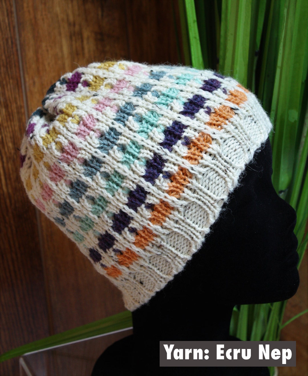Mehrfarbiger Blumenkopf-Stitch-Hut - Etsy.de