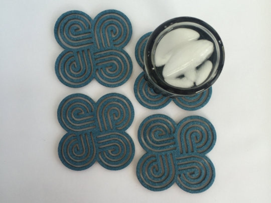 Drink Coasters - Felt Coasters - Felt Drink Coasters - Modern ...