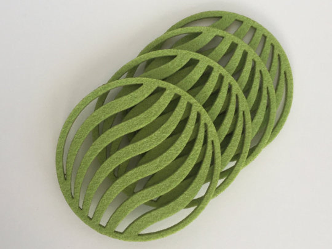 Coasters - Drink Coasters - Cool Coasters - Waves Coasters, Lime Green ...