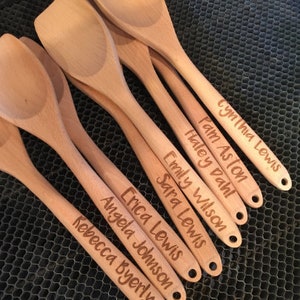 Wood Spoon, Custom Engraved Spoon, Personalized Wooden Spoon, Custom ...