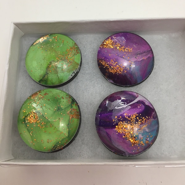 Round Glass Magnets - Etsy