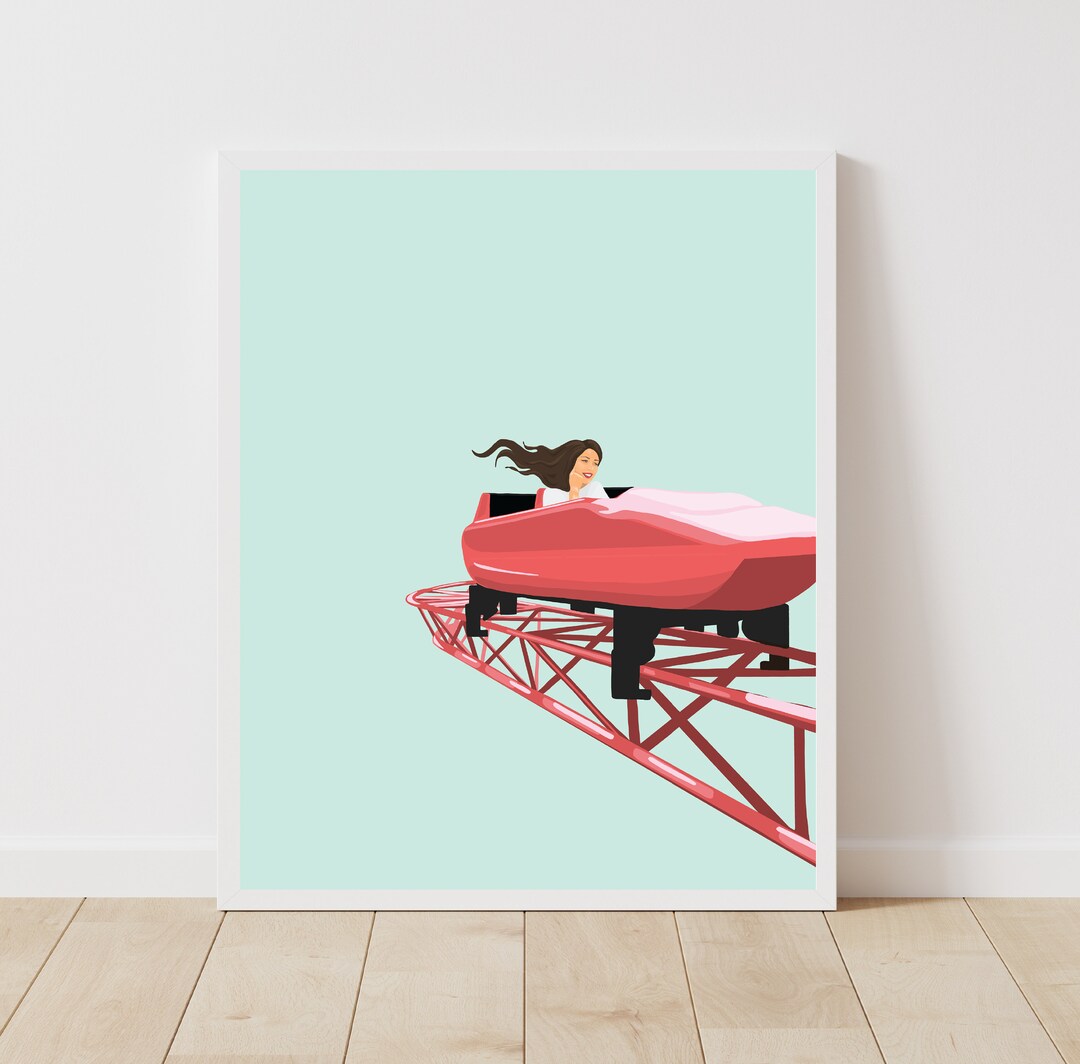 Roller Coaster, Art Print - Etsy