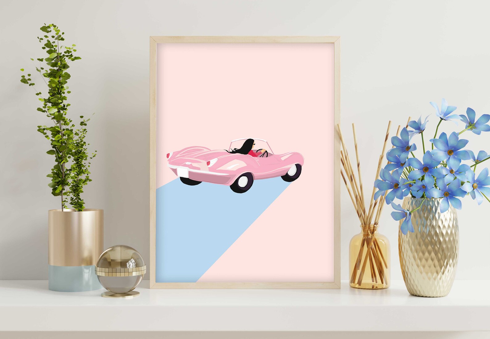 Baby Driver, Vintage Car Art Print - Etsy
