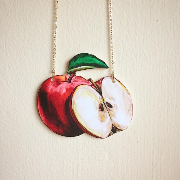 Apple Necklace - Etsy