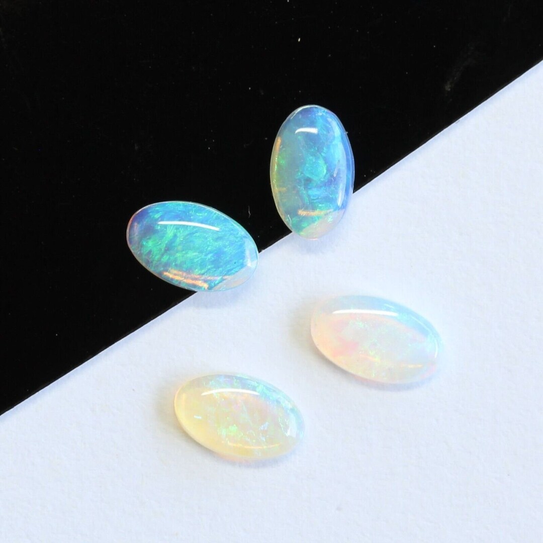 Oval 5 X 3mm 4pcs Australian Light Opals Natural Solid Loose Unset ...