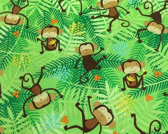 Monkey fabric | Etsy