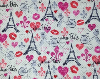 Paris theme fabric | Etsy