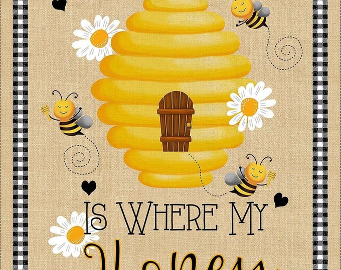 Honey Bee Panel 23"x44" , 2023 Release, Timeless Treasure "home is ...