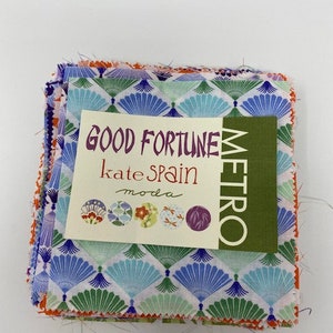 Rare Find 70 Precut 5 Quilting Squares Good Fortune by Kate Spain for ...