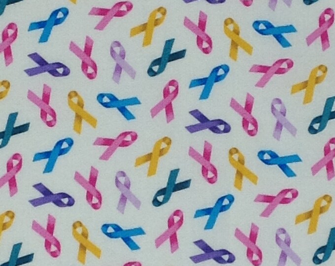 Cancer Awareness White Multi Color Cancer Ribbons by Elizabeth's Studio ...
