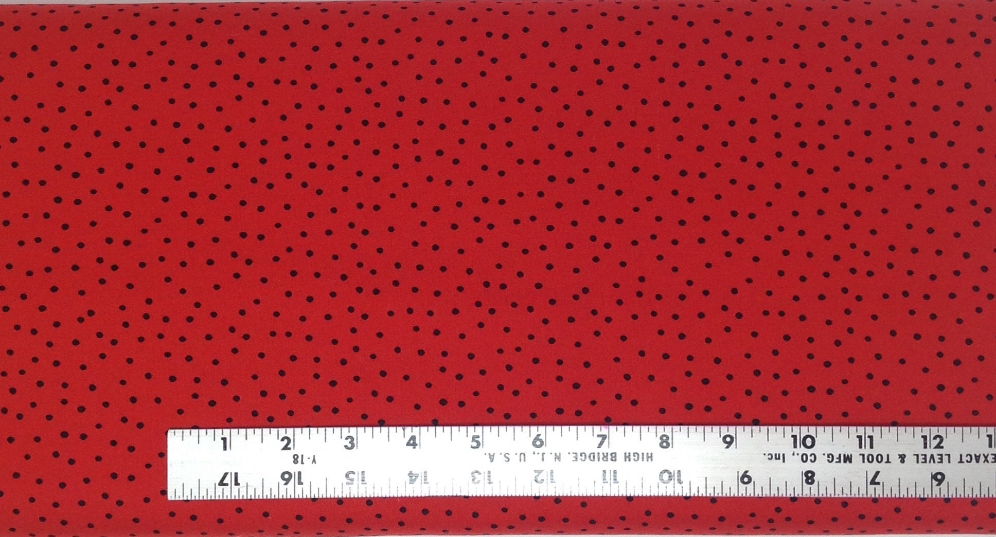 Dinky Dots Red With Small Black Dots by Loralie Designs 100% - Etsy