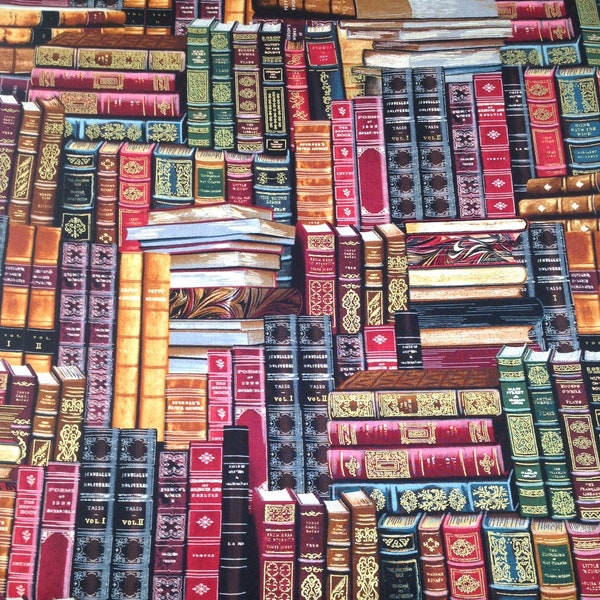 Library Book Fabric - Etsy