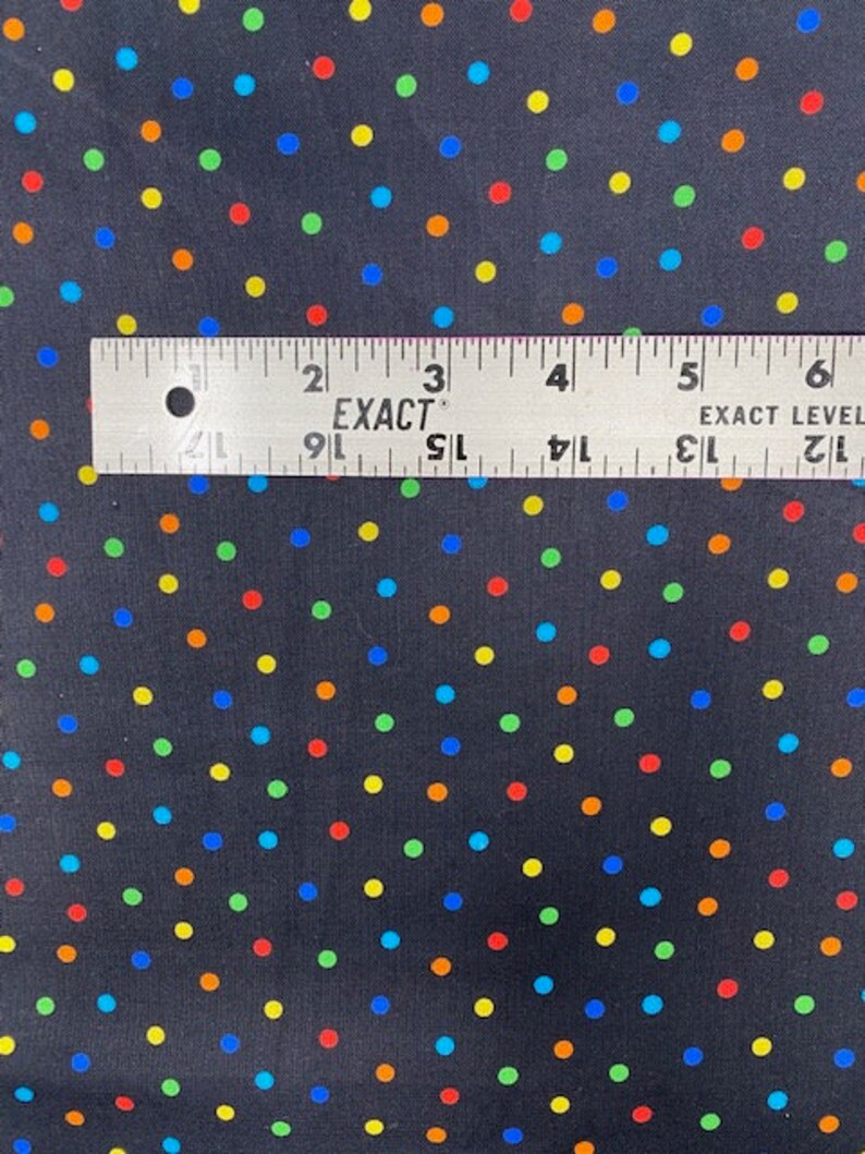 New Multi Color Dots on Black From Timeless Treasure Digital - Etsy