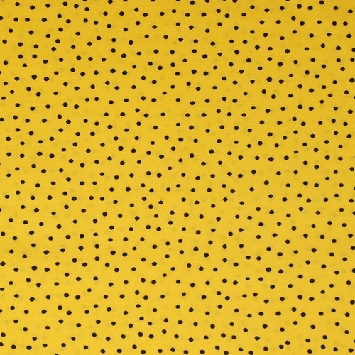 Yellow and Black Dinky Dot Fabric by Loralie Designs Back in - Etsy