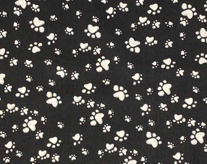 Shades of Brown Paw Prints, Puppy Paws Black by Loralie Designs, 100% ...