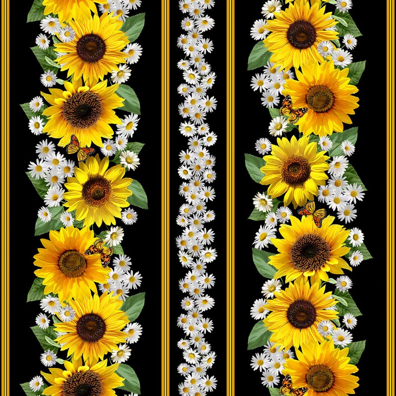 Sunflower Fabric - Etsy