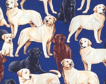 Labrador Retriever Dog Fabric Black Lab D Dog Breed Quilt Pattern ...