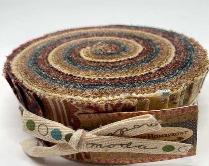 Rare Find, Civil War-homefront, 1.5" Strips, A Honey Bun From Moda ...