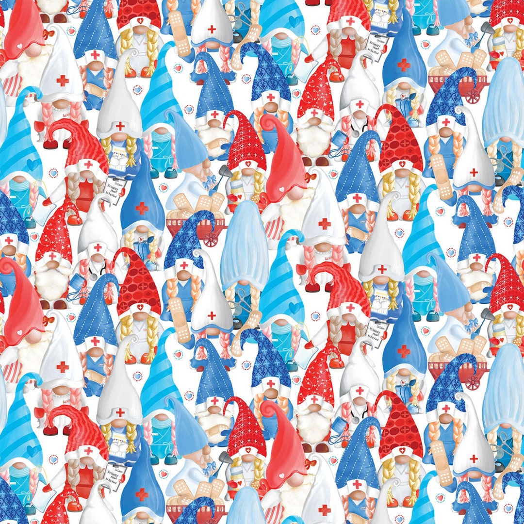 Caring Multi Stacked Gnomes on White, by Andi Metz, Medical Gnomes, 100 ...