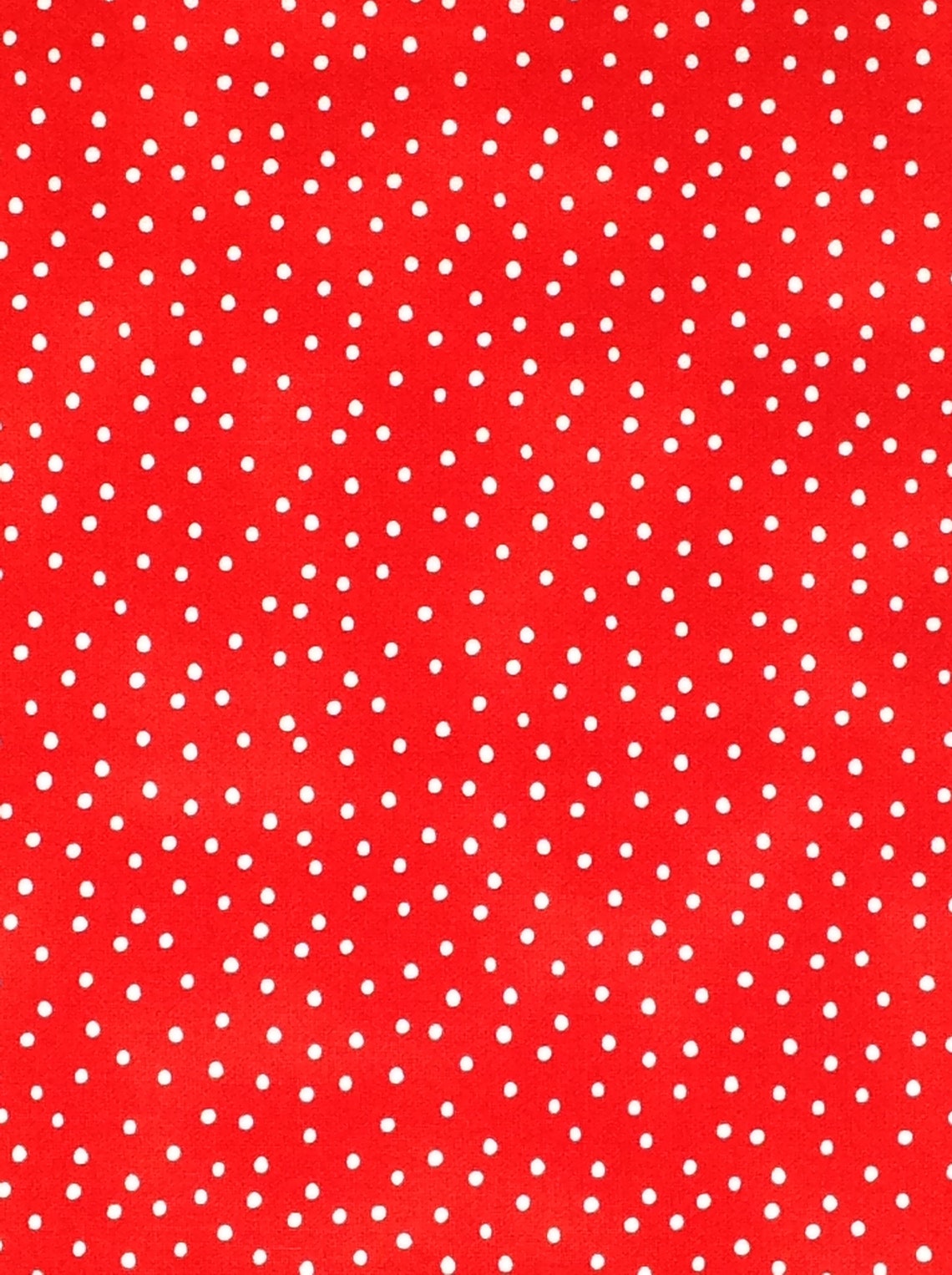Per Yard Dinky Dots Red With Small White Dots by Loralie - Etsy