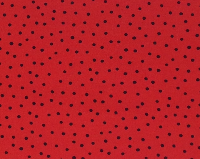 32" EOB Dinky Dots Red With Small Black Dots by Loralie Designs, 100% ...