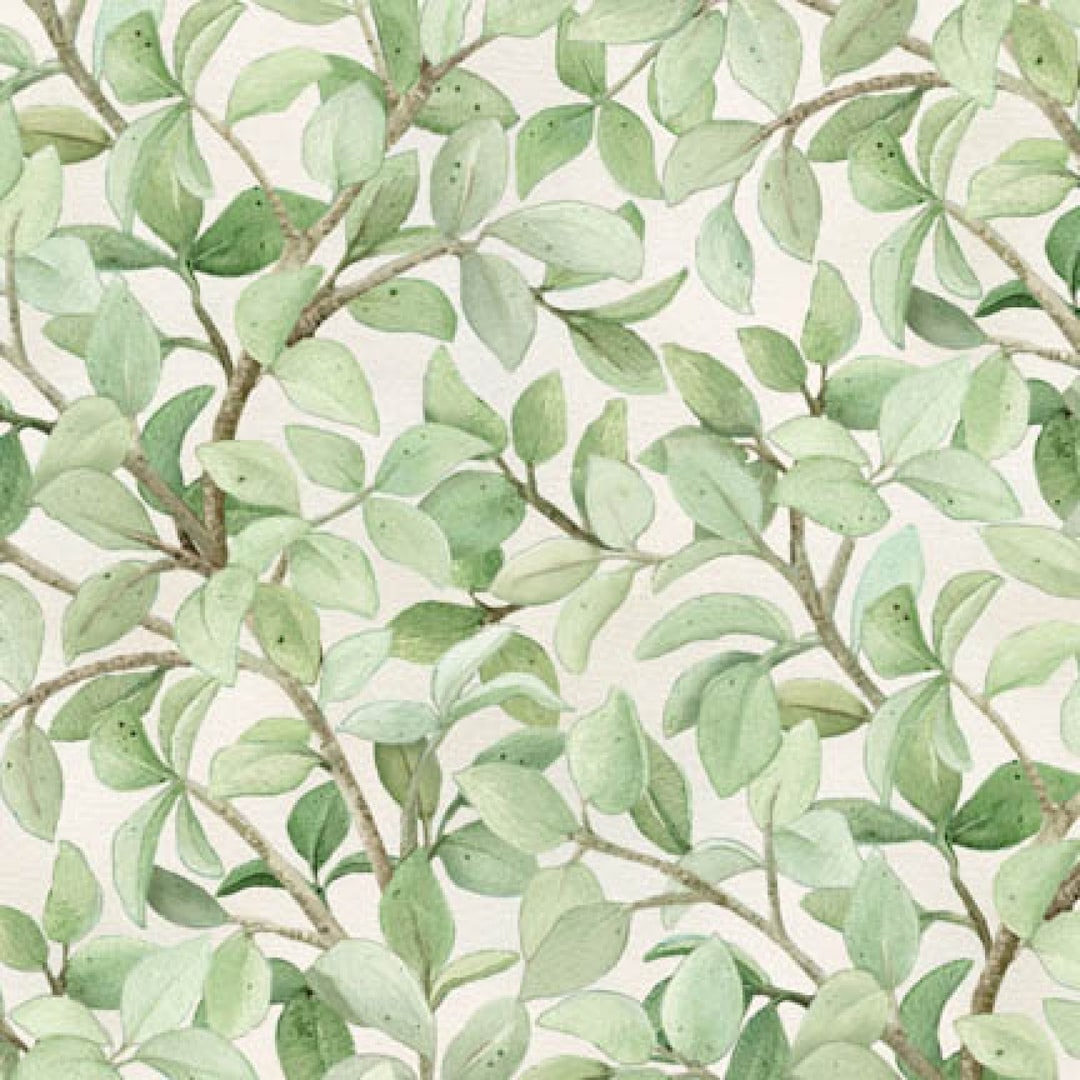 Cream Branches 1 Yard Cut, From Beautiful Bird Collection by Elizabeth ...