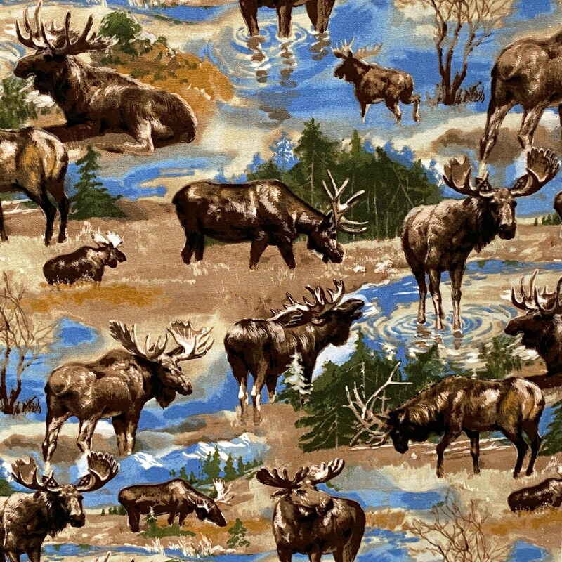 Moose Fabric - Etsy