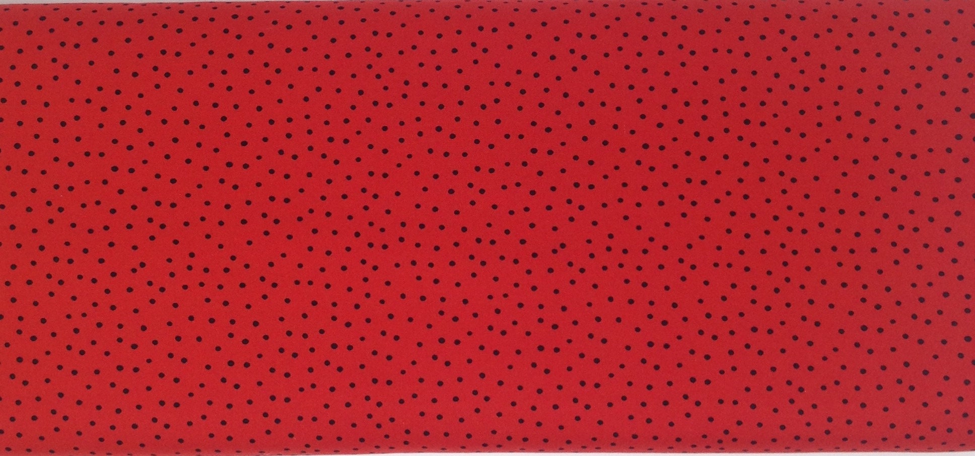 Dinky Dots Red With Small Black Dots by Loralie Designs 100% - Etsy