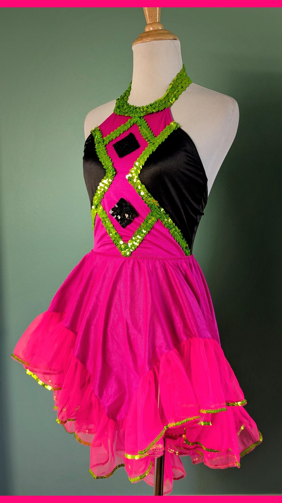 Fluorescent Circus Costume Set: Rave Dance Leotard, Skirt & Cuffs - Etsy