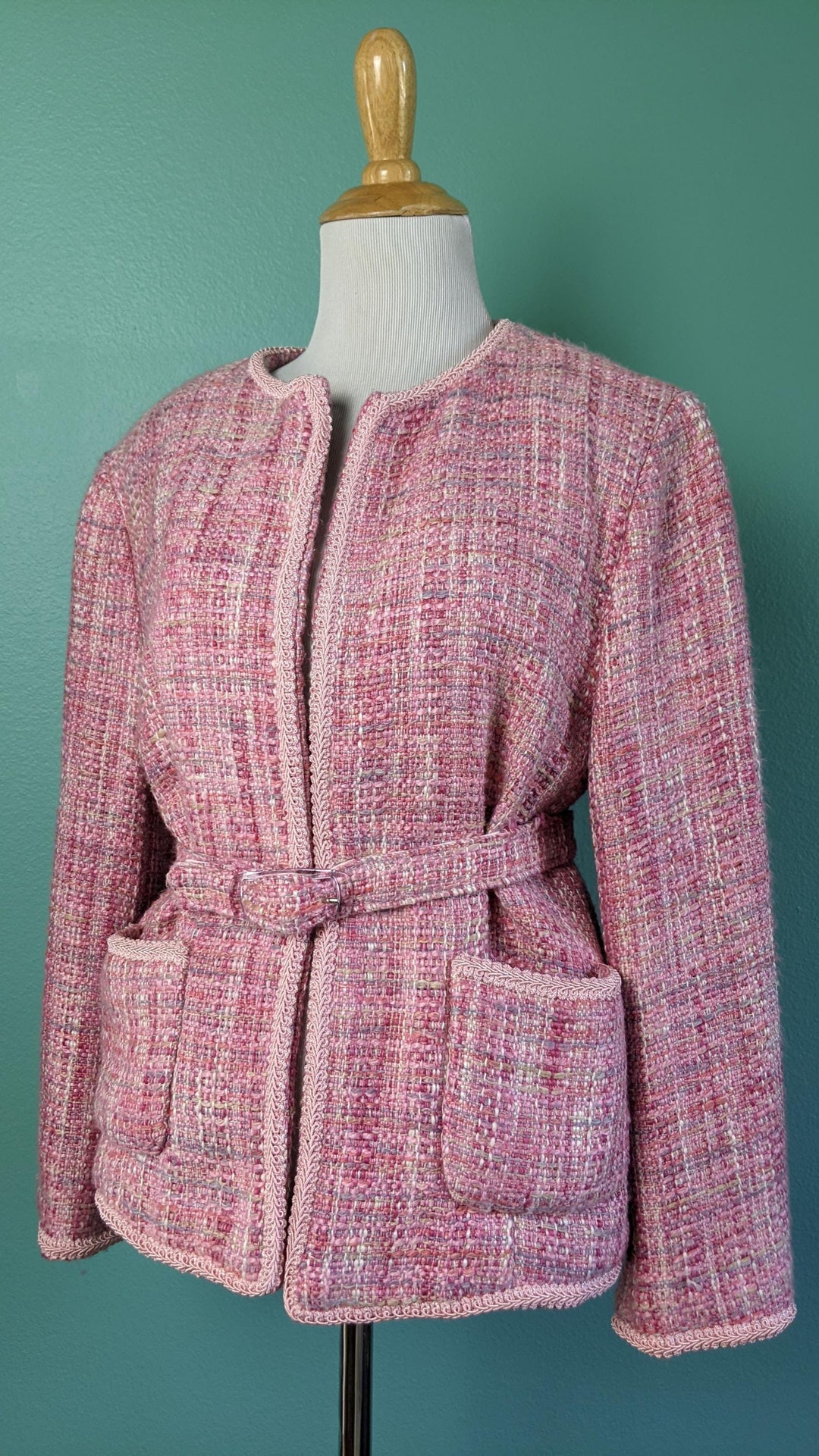 Pink Tweed Clueless Chanel Style Jacket - Etsy