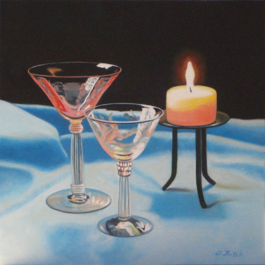 Candle, Cocktail Glasses - Etsy