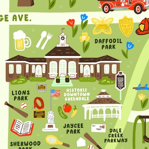 GREENDALE, WI Map - Etsy