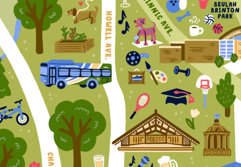 BAY VIEW, WI Map - Etsy