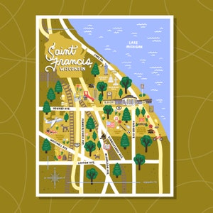 St. Francis, WI Map - Etsy
