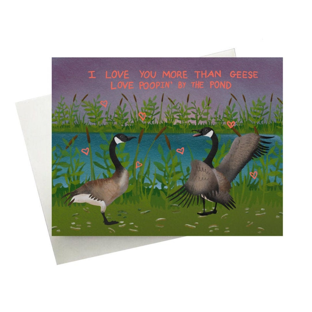 Goose Card - Etsy