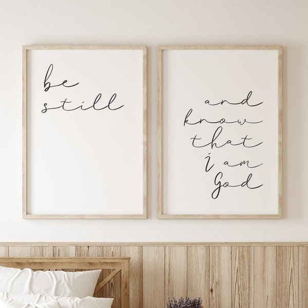 Be Still and Know That I Am God Wall Art - Etsy