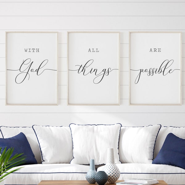With God All Things - Etsy