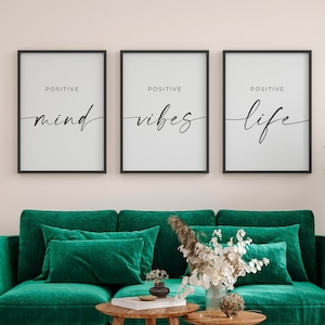 Inspirational Prints, Positive Mind Positive Vibes Positive Life Print ...