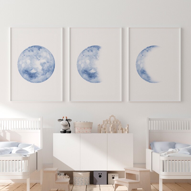 Blue Moon Print - Etsy