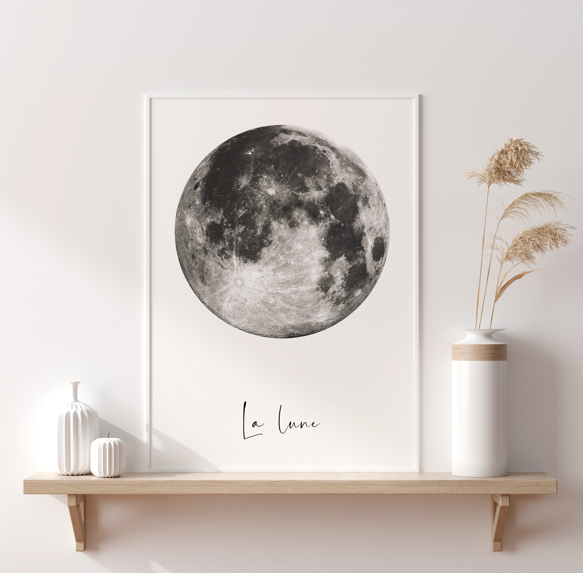 Full Moon Wall Art Lunar Moon Print Moon Phase Printmoon - Etsy