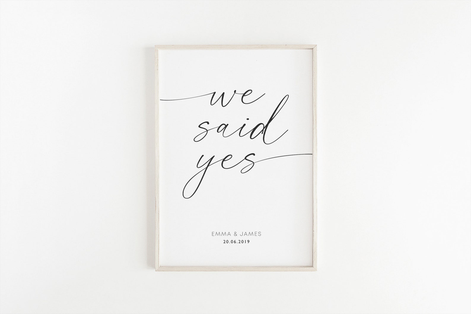 CUSTOM WEDDING PRINT We Said Yes Print Custom Engagement - Etsy