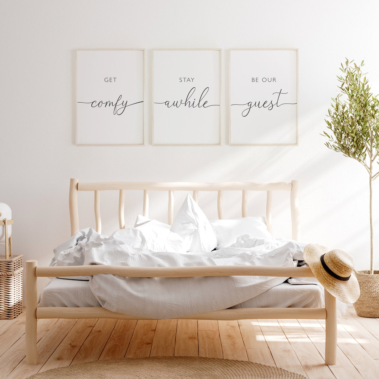 Guest Room Signs, Get Comfy Sign, Stay Awhile Print, Be Our Guest Wall ...