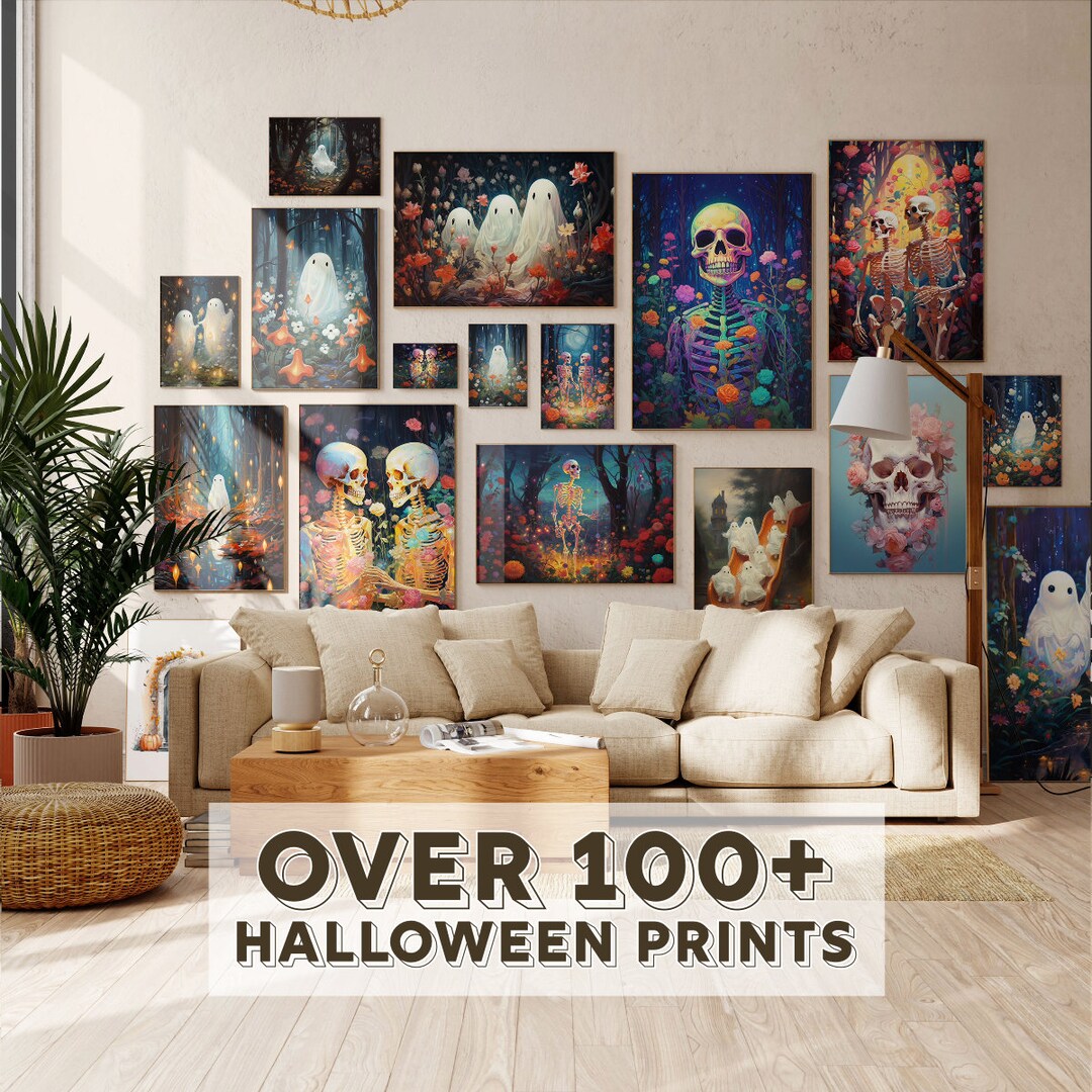 Halloween Printable Set Mega Bundle Set of 100 Halloween Decor ...