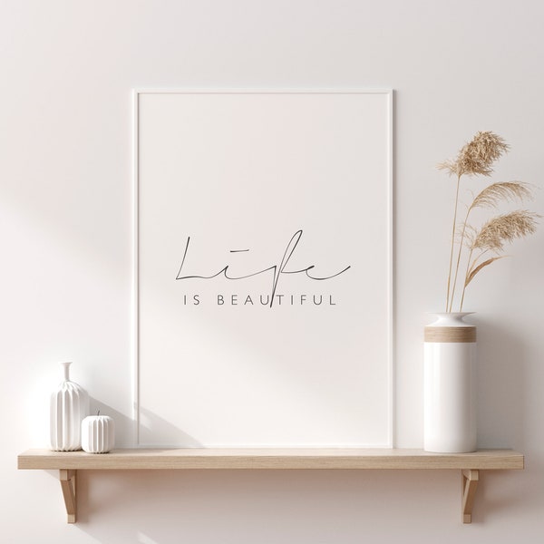 Life is Beautiful - Etsy